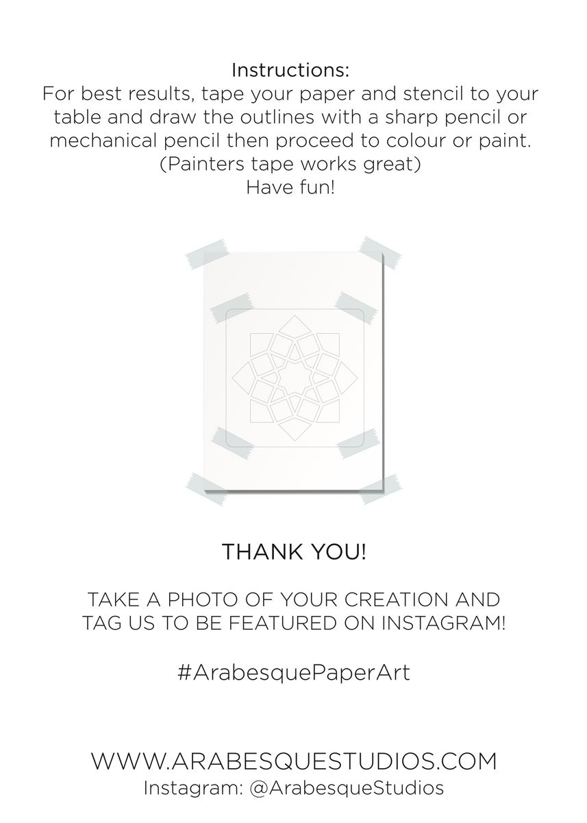 8 Pointed Star Stencil (Spain) – Arabesque Studios